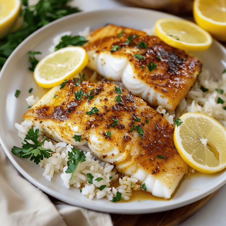 Golden Seared Cod with Herb Butter Sauce - Recipes, Tasks & Tools