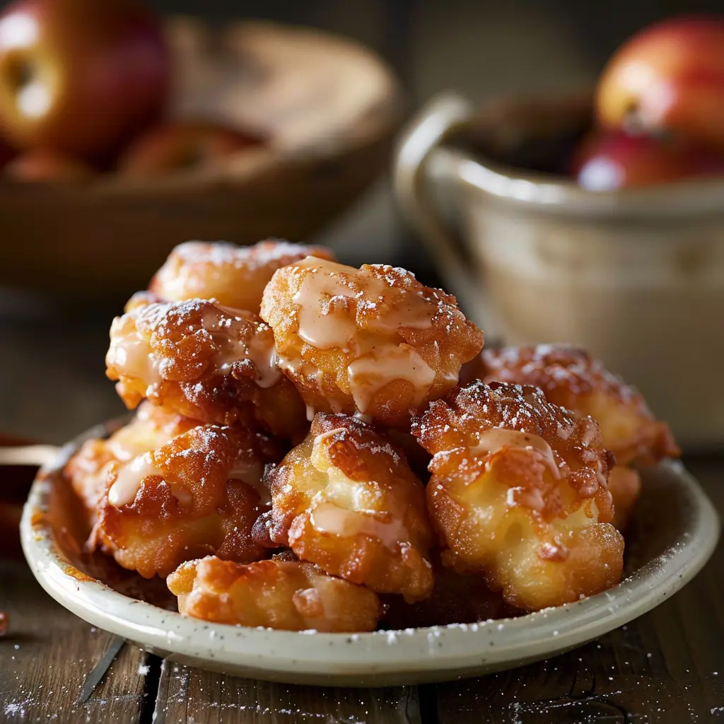Delightful Mini Apple Fritters with Cider Glaze - Recipes, Tasks & Tools