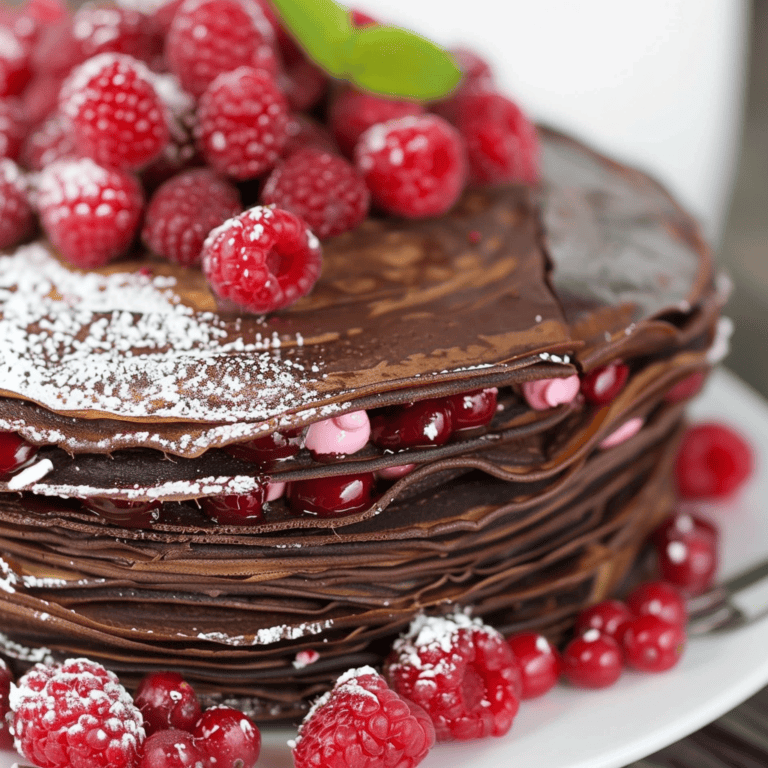Chocolate Raspberry Crepe Cake - Recipes, Tasks & Tools