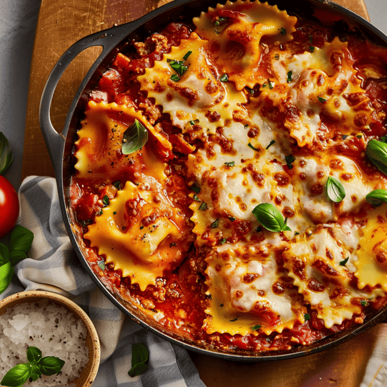 Skillet Ravioli Lasagna - Recipes, Tasks & Tools